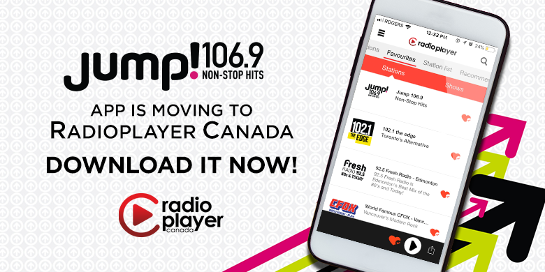 JUMP Radio | Our mobile app is moving to the Radioplayer Canada app